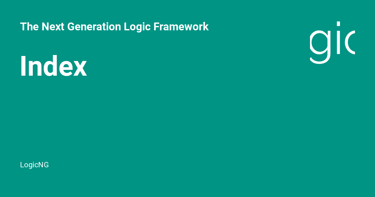 Index - The Next Generation Logic Framework